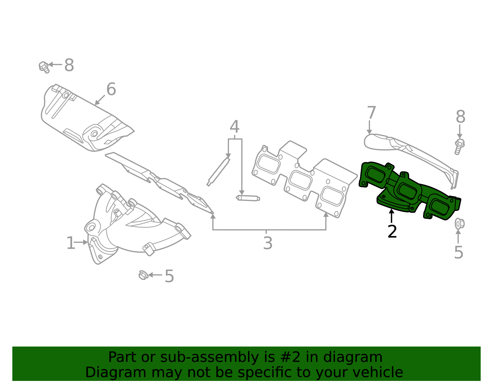 2020-2025 Ford Exhaust Manifold L1MZ-9431-A | Ford OEM Parts Outlet