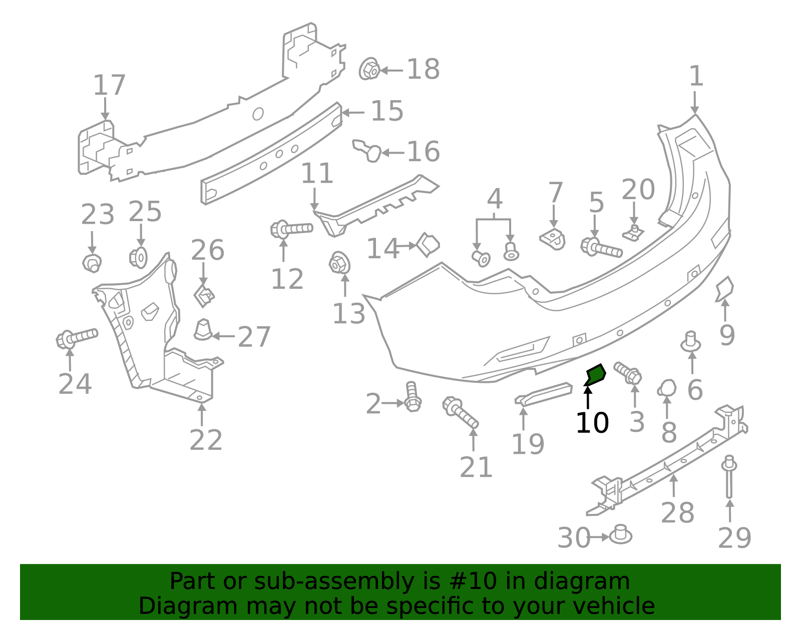 GSH7-50-EL1-BB - Genuine OEM Rear Tow Eye Cap – Driver's Side (LH) Part ...