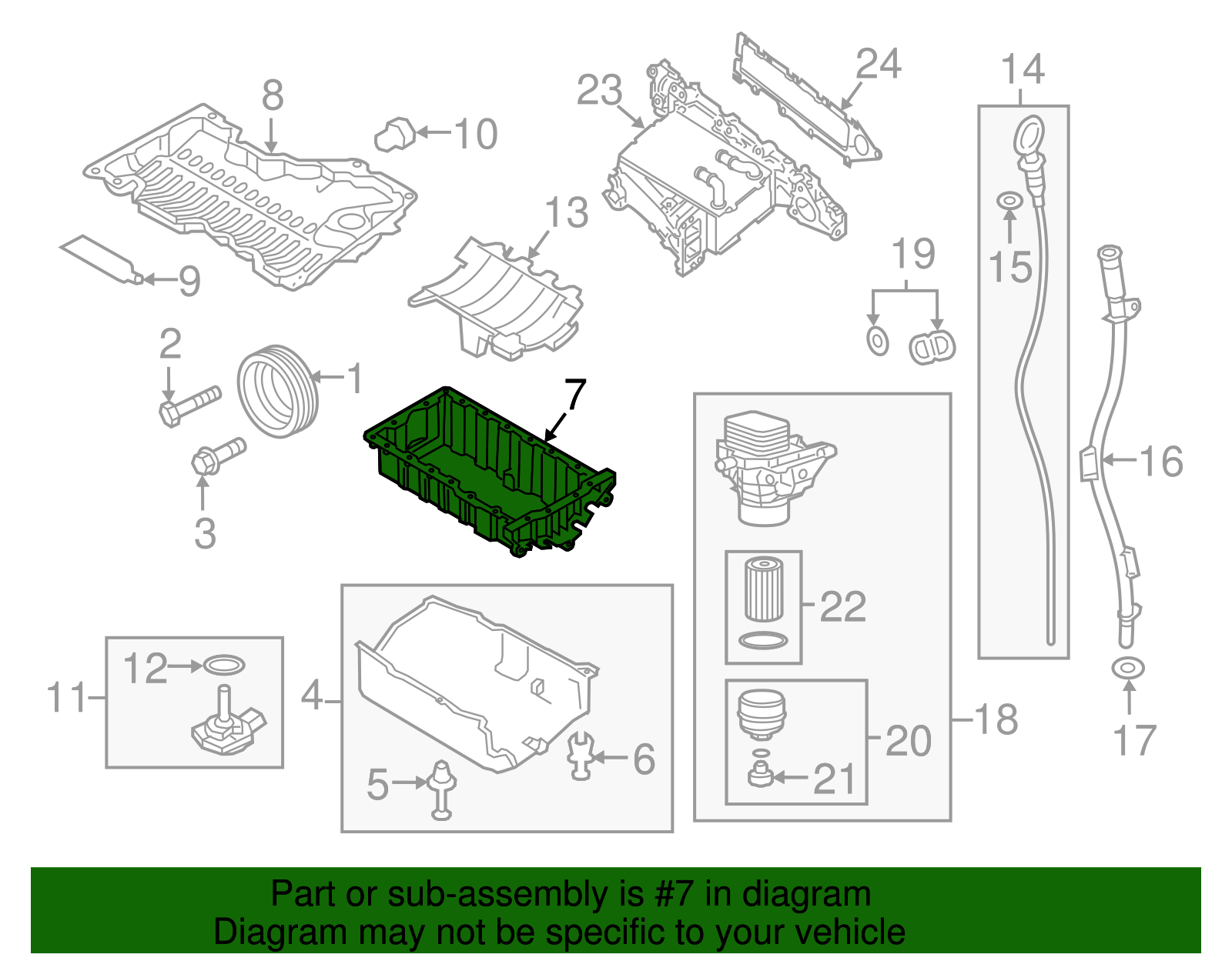 04L-103-603-H - Engine Oil Pan 2015-2016 Audi A3 | Audi OEM Parts Guy