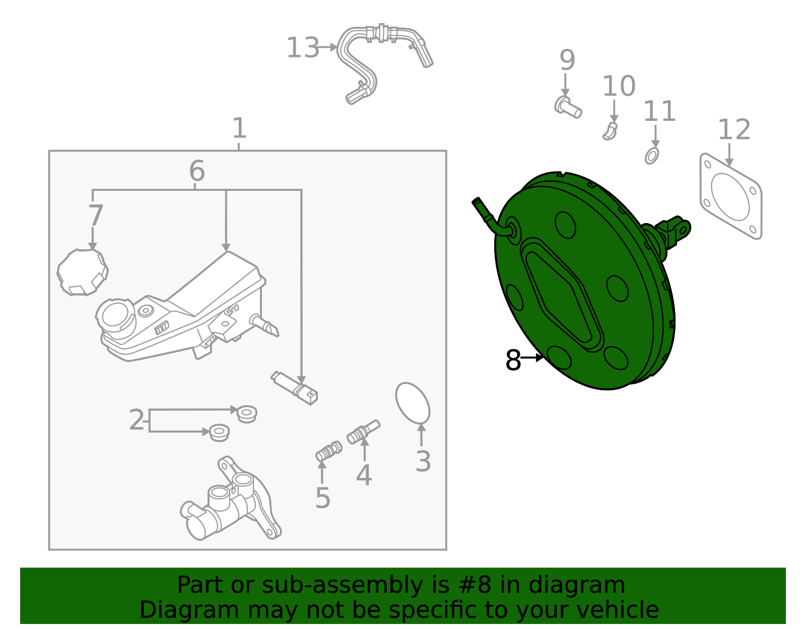 2021-2025 Kia Seltos Power Brake Booster 59110-Q5110 | TascaParts.com