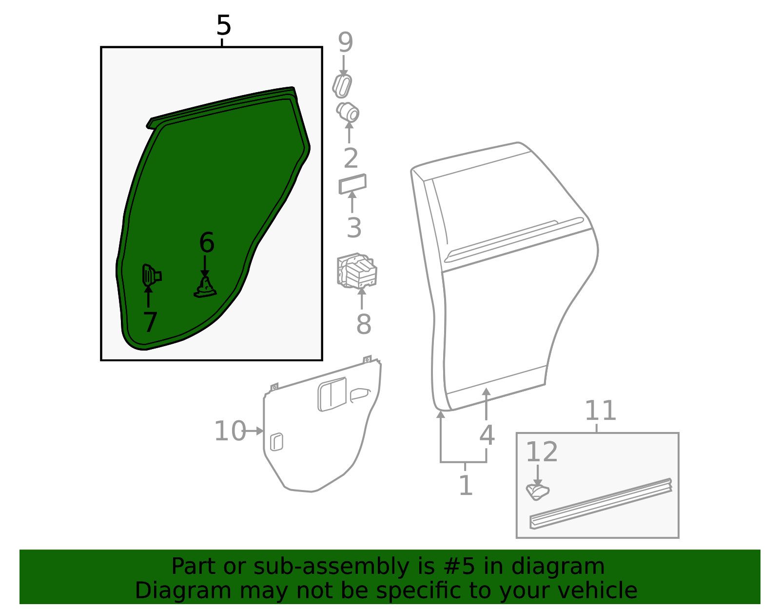 67871-0T010 - Surround Weather-Strip - 2009-2015 Toyota Venza | Toyota ...
