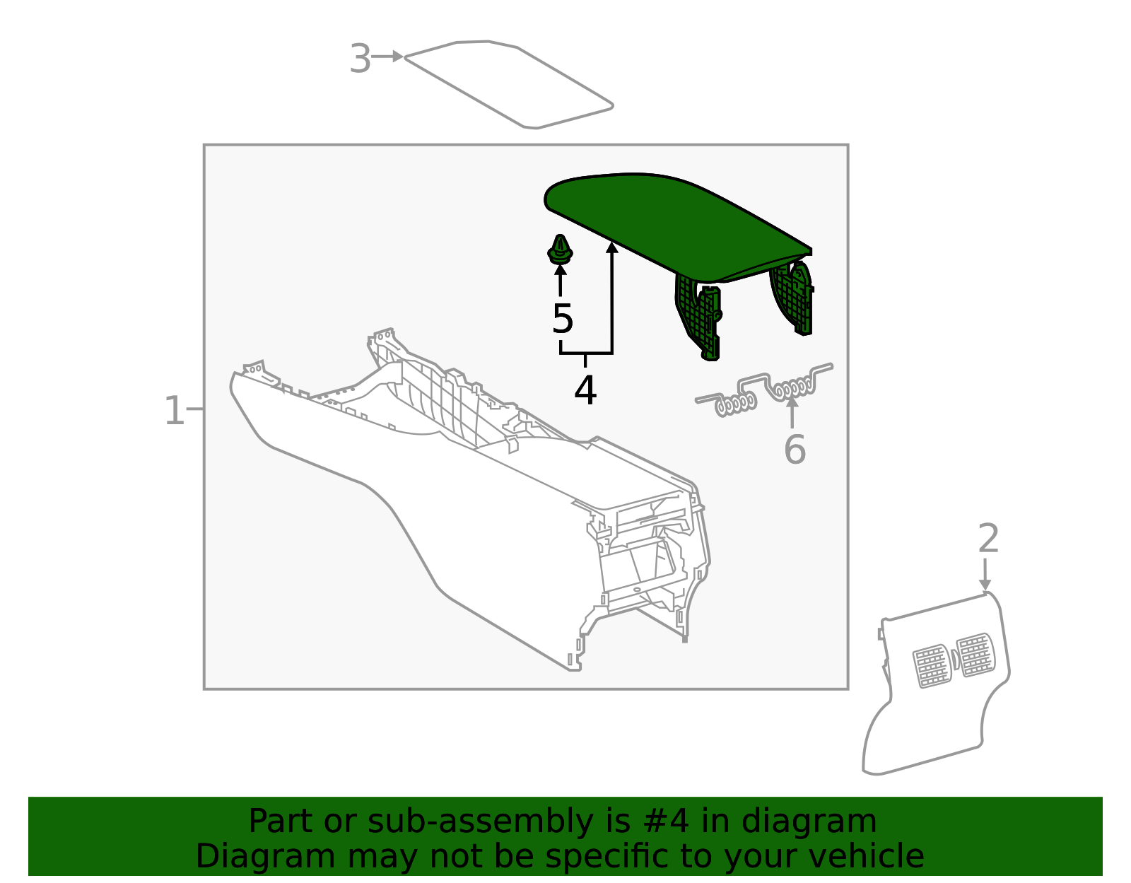 2018 Toyota Camry 2018 Toyota Camry - Armrest Assembly 58920-33080-A3 ...