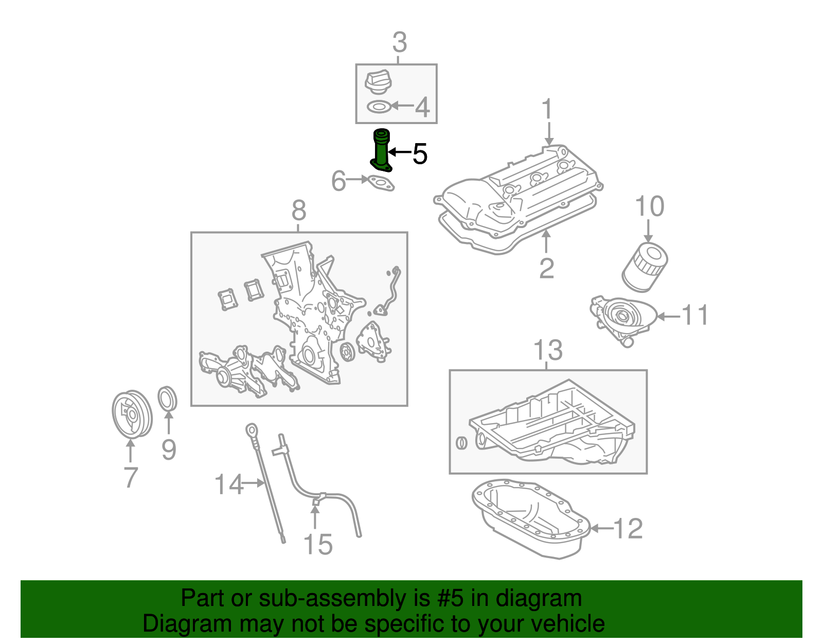2004-2015 Toyota Oil Filler Tube 12185-0F010 | OEM Parts Online