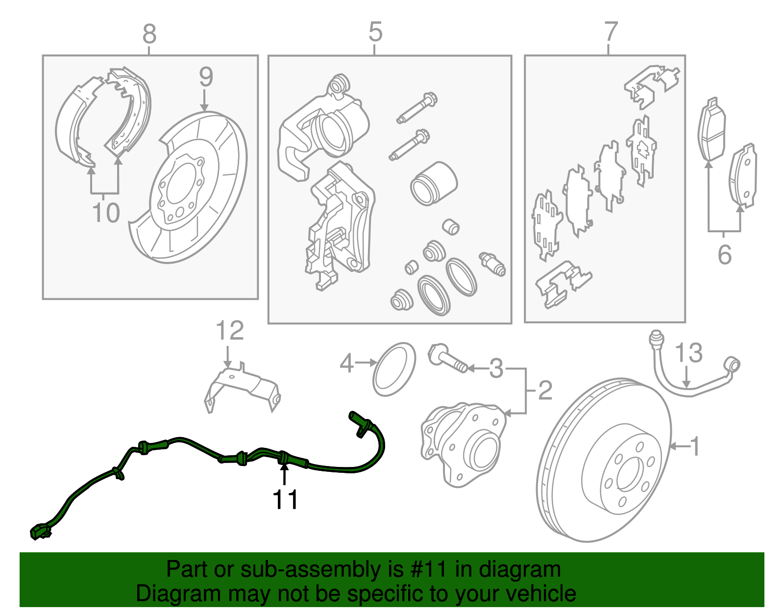 2013-2020 Nissan Pathfinder ABS Sensor 47901-3JA0B | Nissan Parts OEM