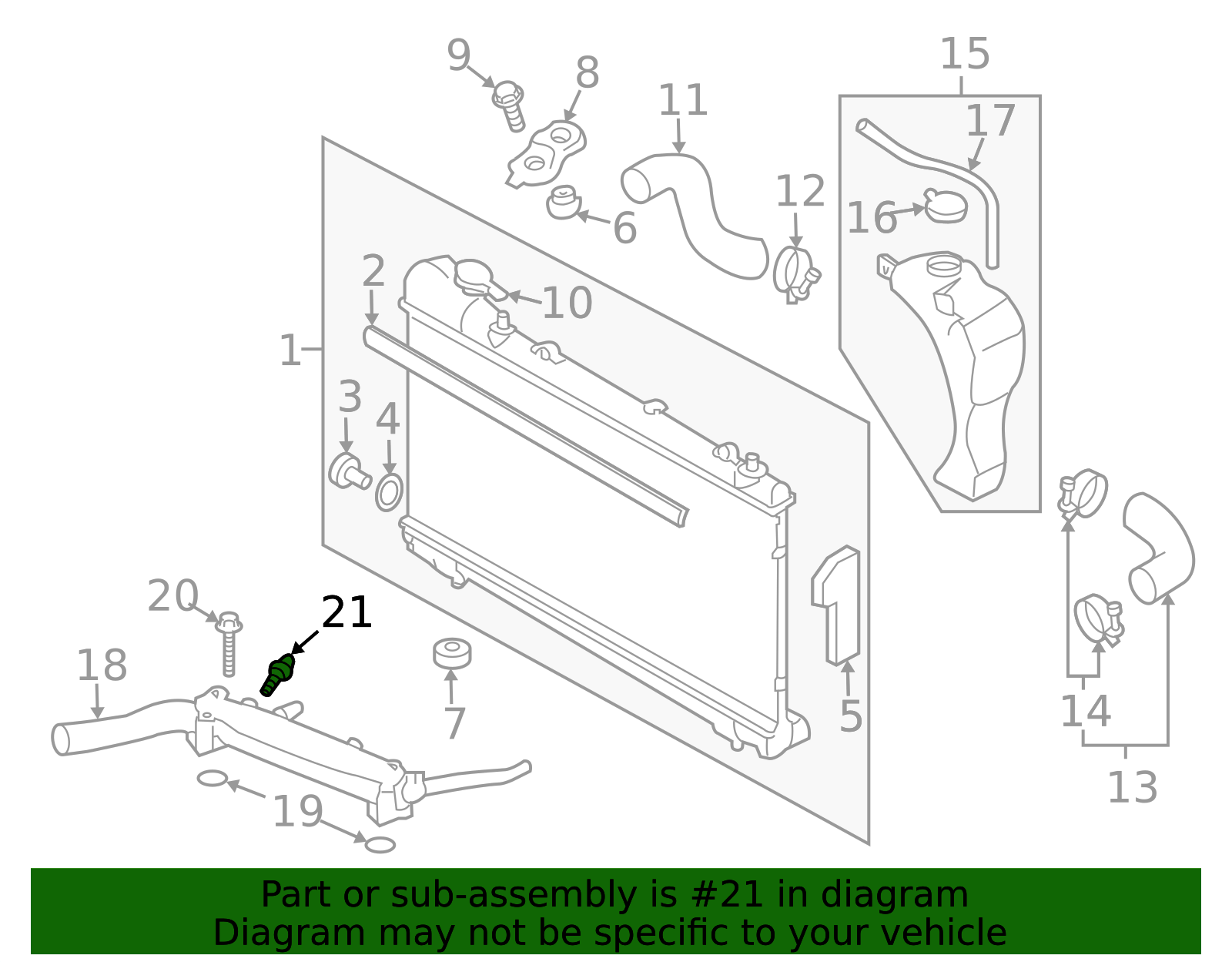 22630AA161 - 1999-2008 Subaru - Coolant Temp Sensor | Subaru Parts HQ