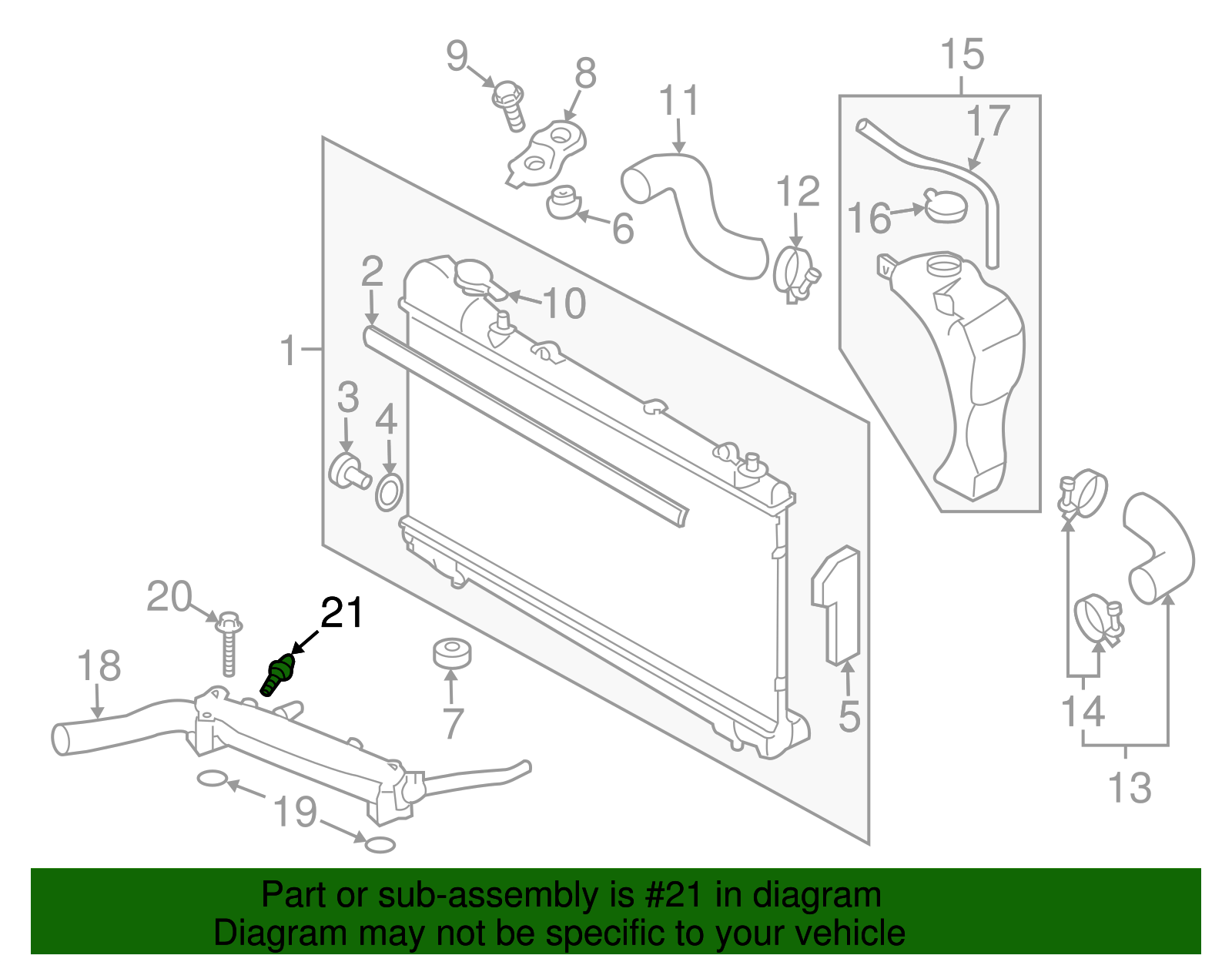 1999-2008 Subaru Coolant Temp Sensor 22630AA161 | OEM Parts Online
