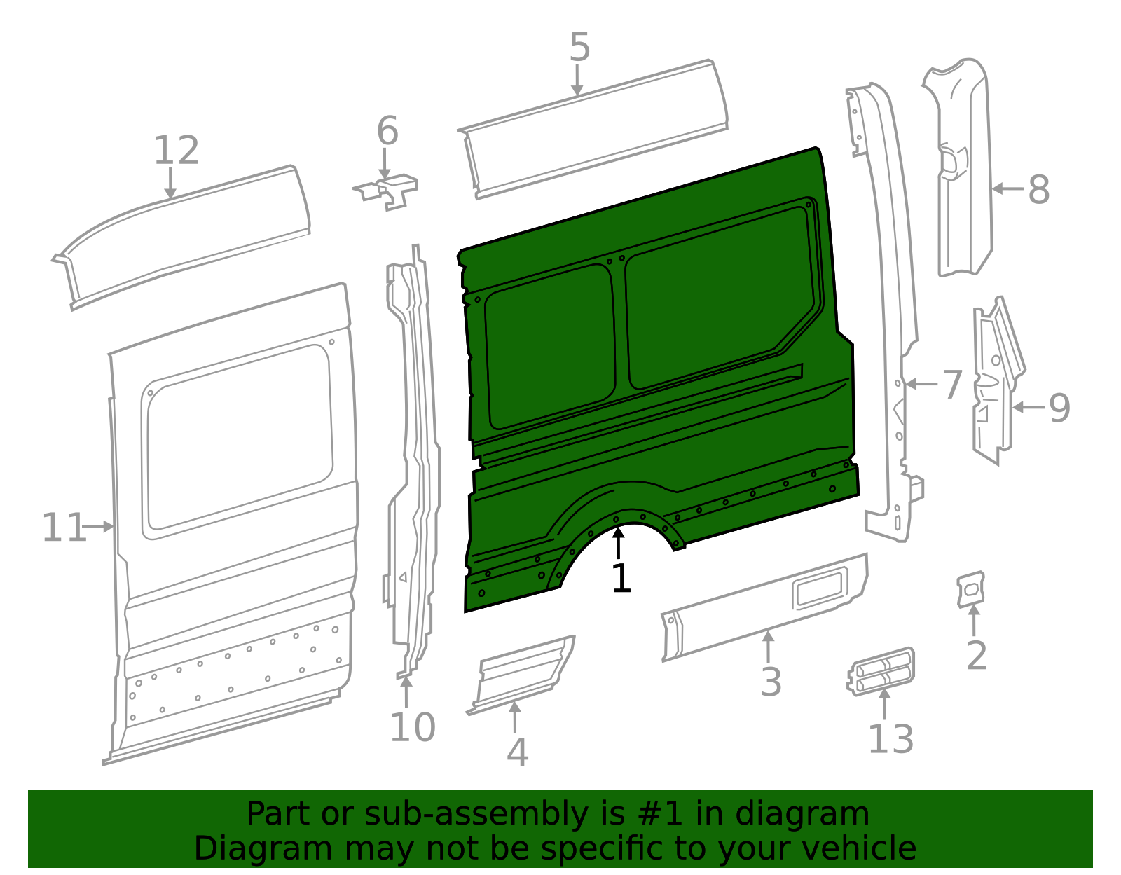 Genuine OEM Ford Part - Side Panel CK4Z-61279D47-C | Genuine OEM Ford ...