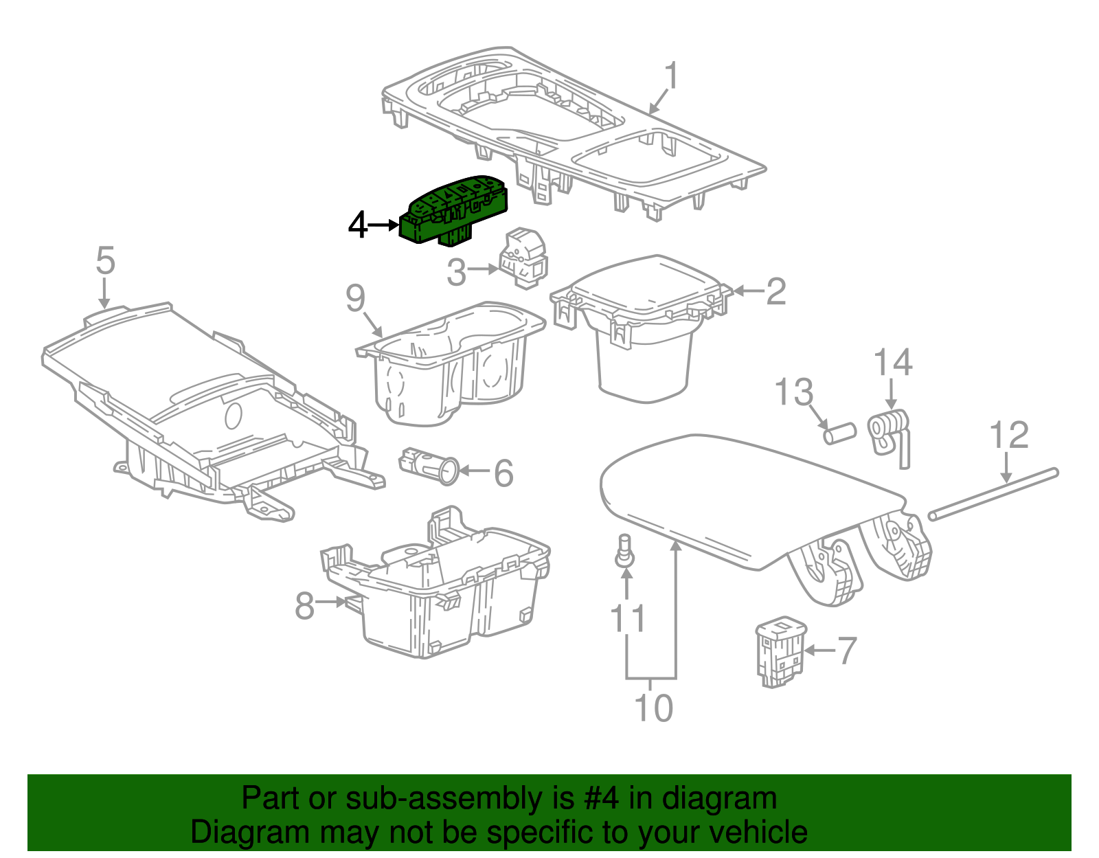 2018-2020 Buick Jet Black Accessory Switch 13486953 | Courtesy Parts