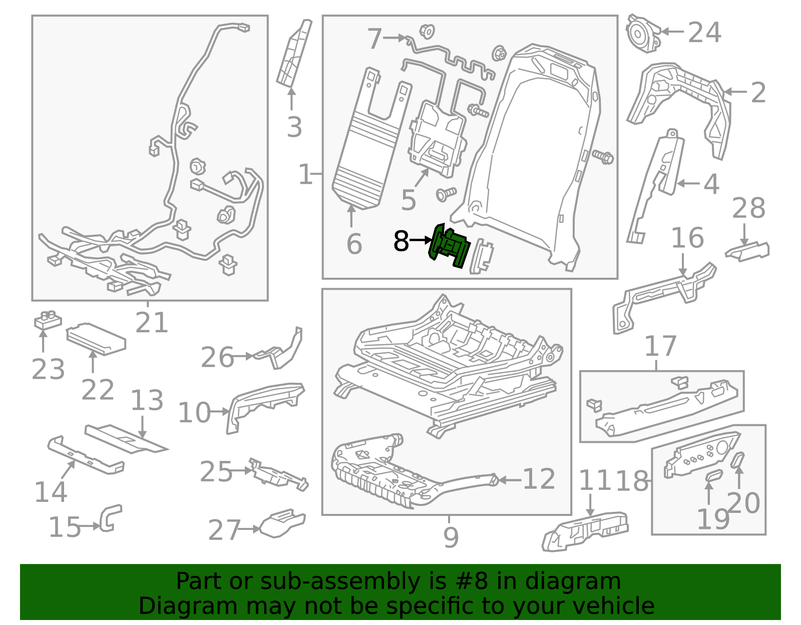 Seat Back Bolster - OEM Support Cushion Assembly | AutoNation Parts