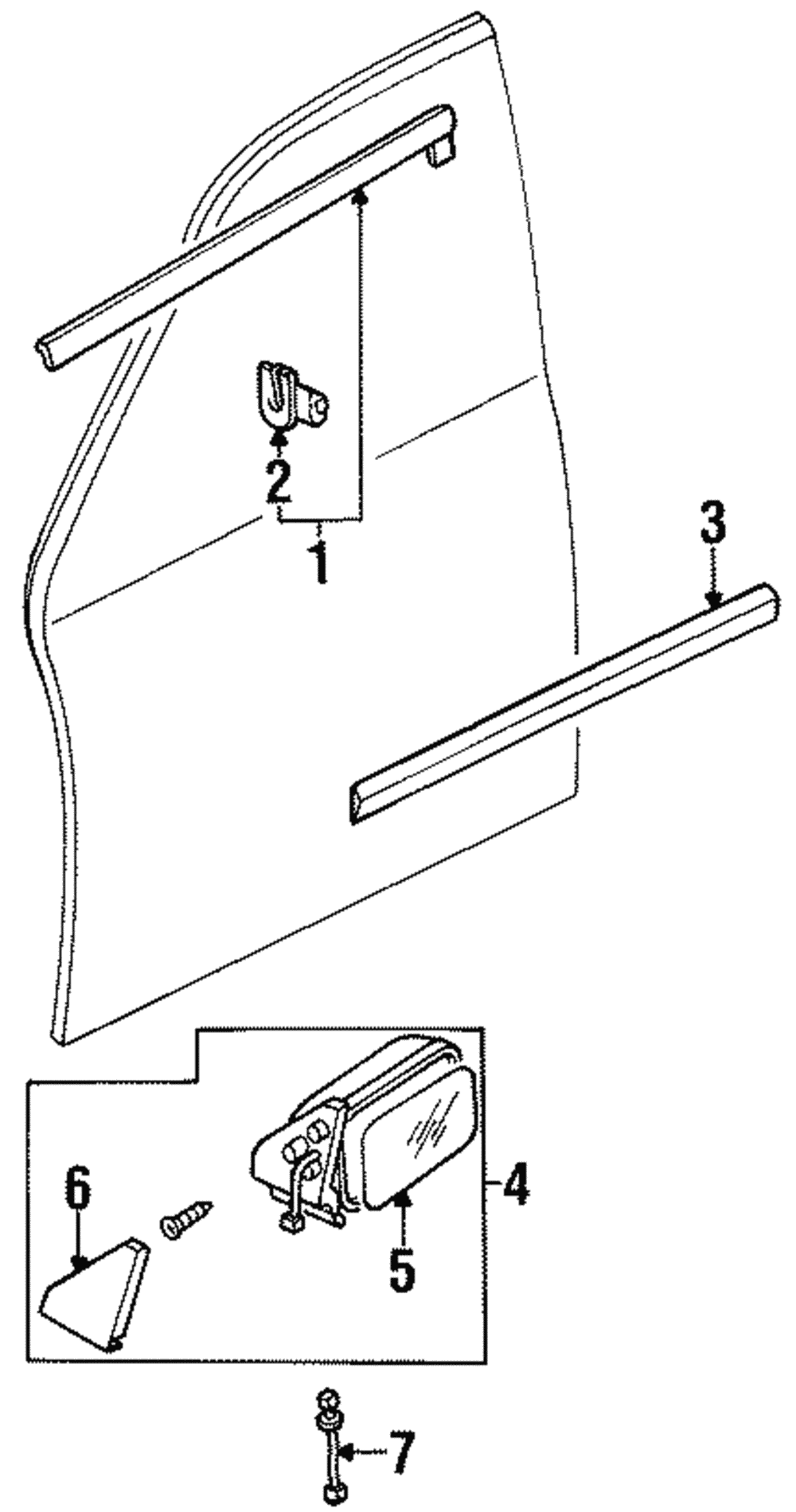 1989-1998 Mazda MPV | Glass | LA01-69-183 | Mazda Online Parts