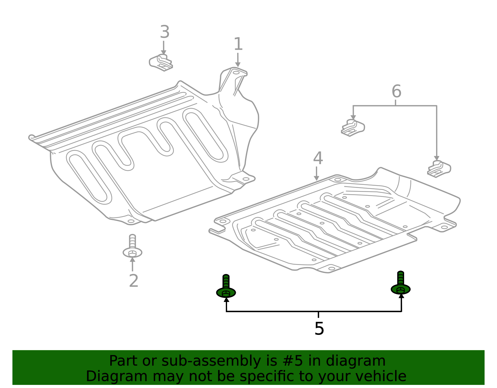 2019-2025 GM Radiator Support Splash Shield Bolt 11602140 | GM Parts Center