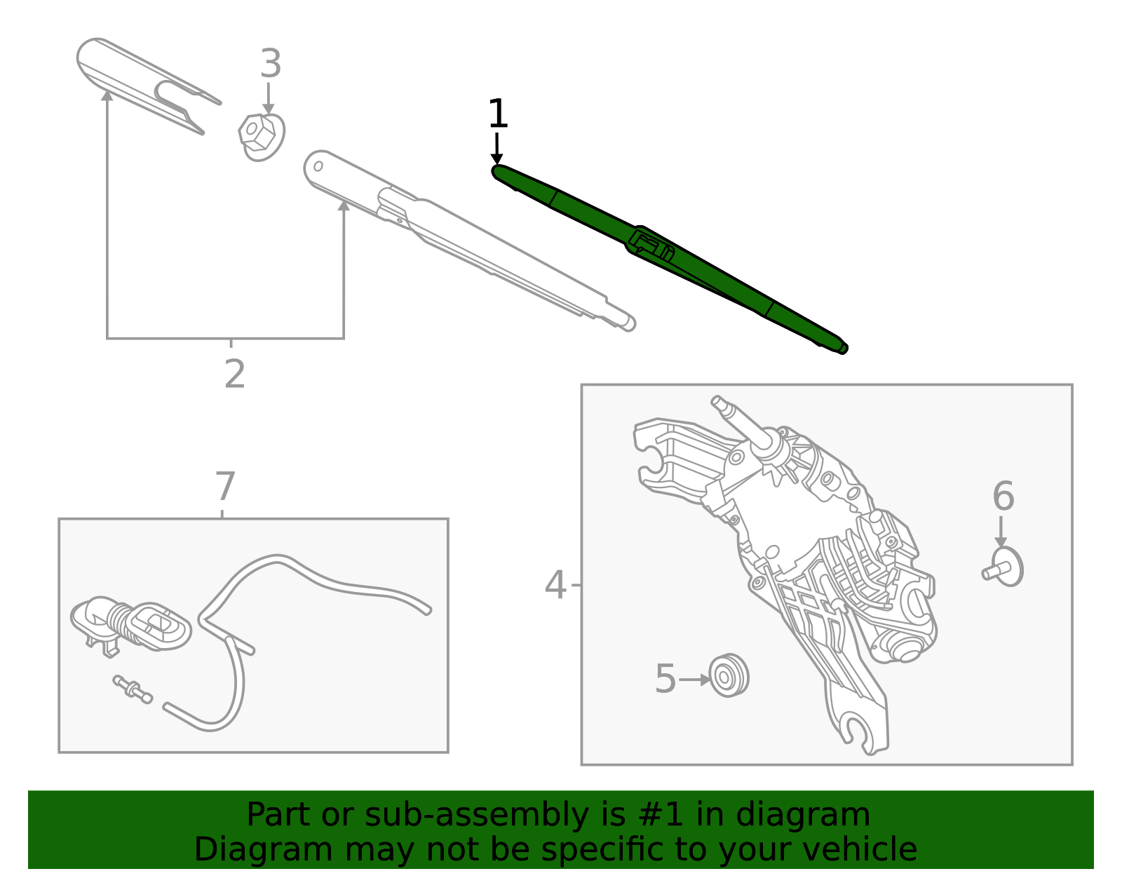 Hyundai - 98850-AR000 - Wiper Blade - 2022-2025 Genesis | OEM Hyundai ...