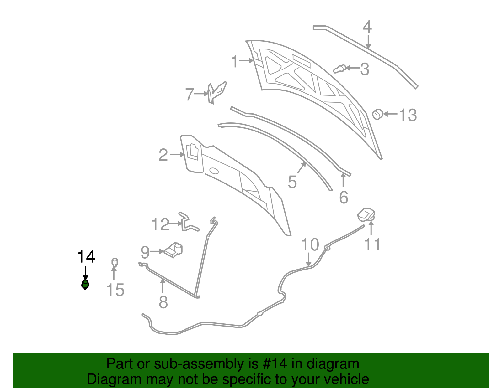 2007-2025 Ford Hood Bumper 7T4Z-16758-B | TascaParts.com