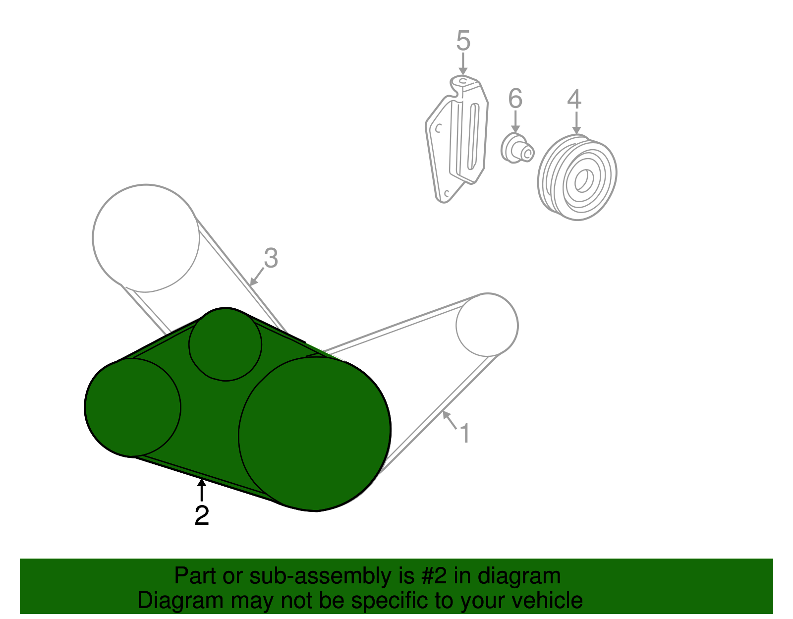 38920-P2A-013 - AC Belt 1996-2001 Honda | Honda Parts Online