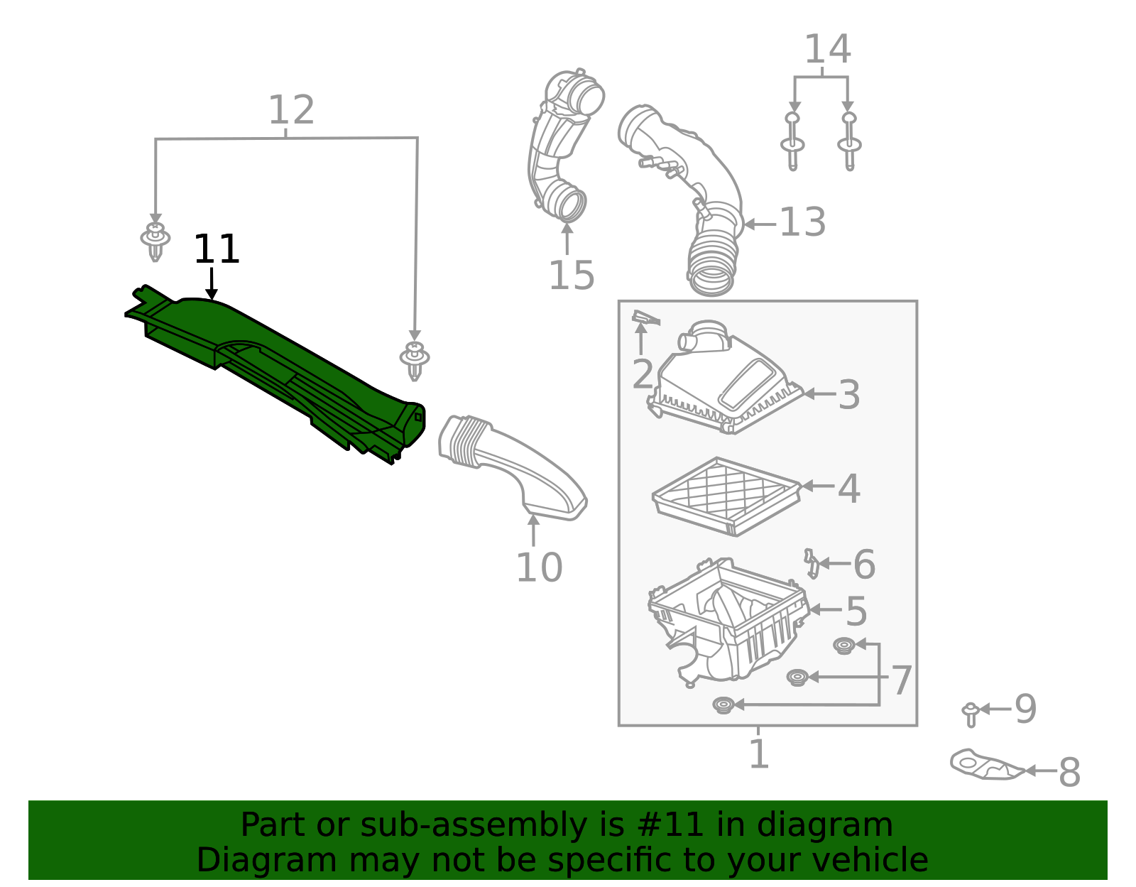LX6Z-9A624-A - lx6z-9a624-a 2020 2021 2022 Ford Escape Inlet Duct ...