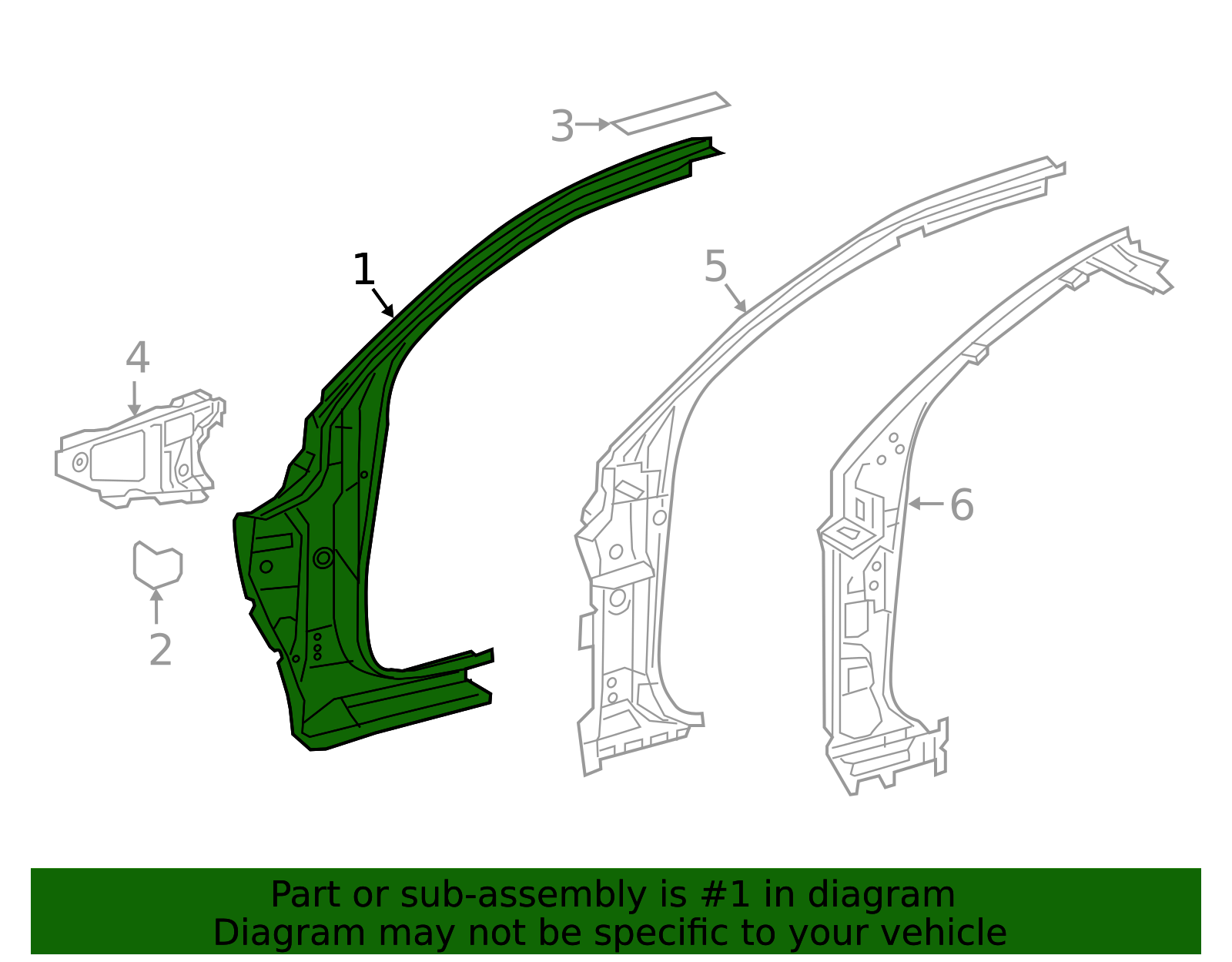 61132-04071 - High-Quality Body A-Pillar for 2005-2023 Toyota Tacoma ...