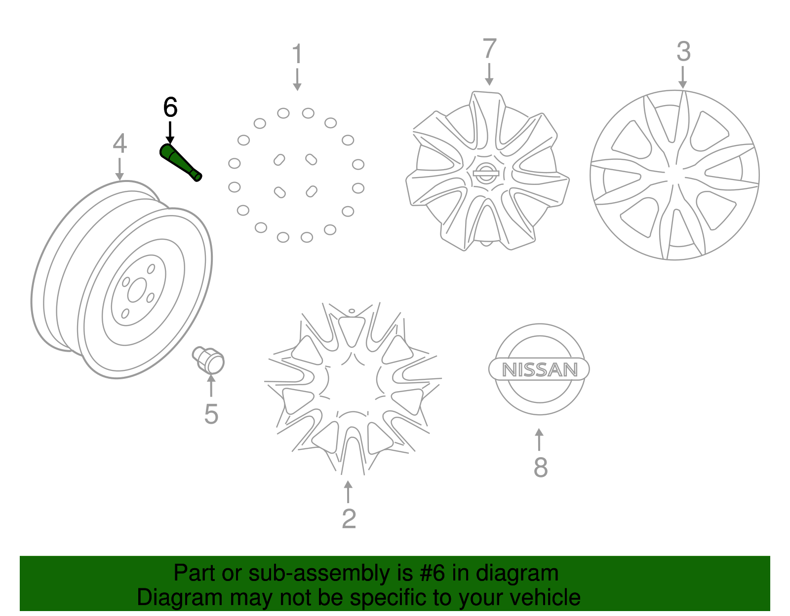 1991-2025 Nissan Valve Stem 40311-S3500 | Nissan RVA