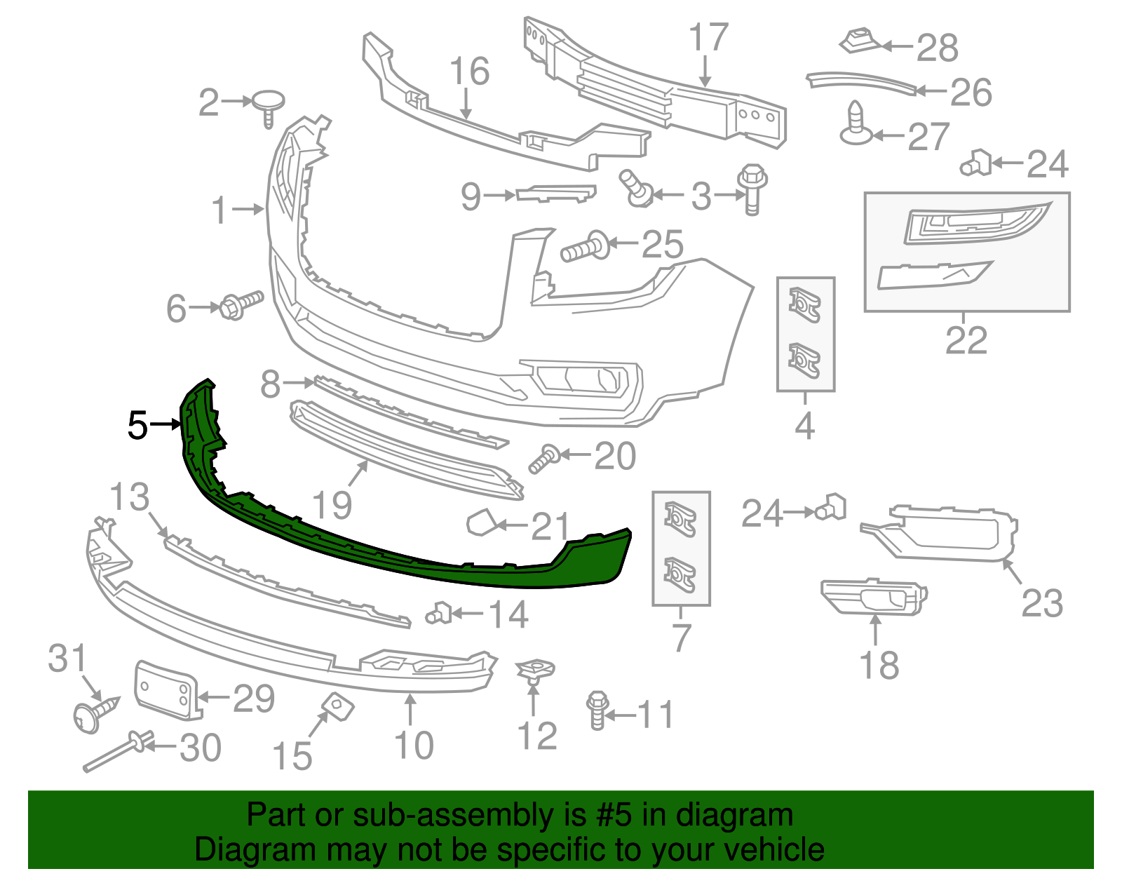 2013-2016 GMC Acadia Front Lower Bumper Cover 23350831 | Capital Chevy ...