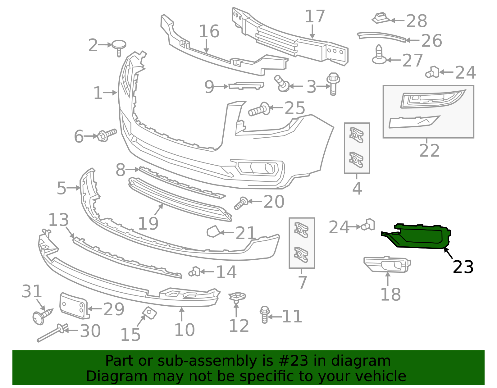 2013-2017 GMC Galvano Silver Front Driver Side Bumper Fascia Outer ...