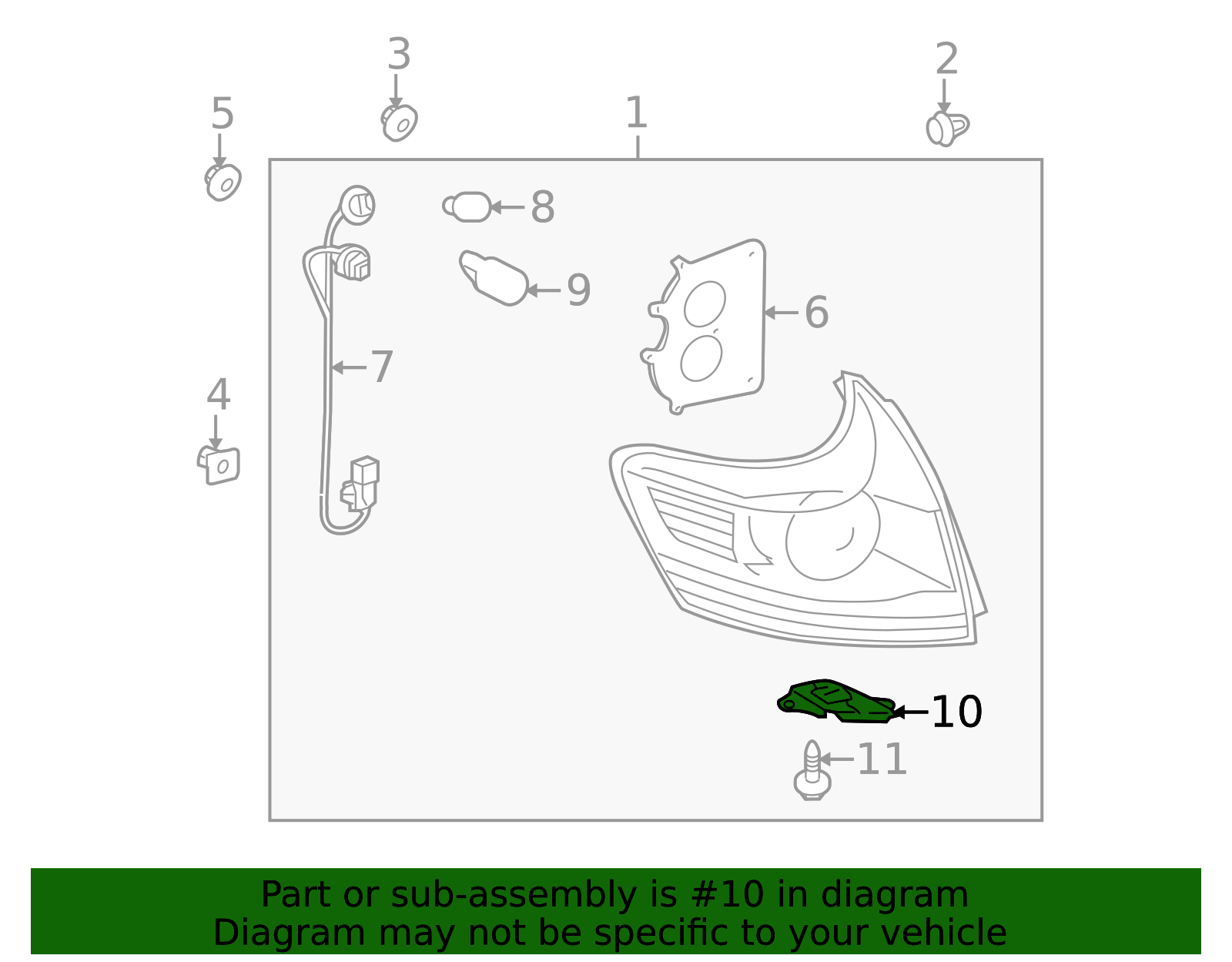 2009-2015 Toyota Combo Lamp Assembly Retainer Bracket 52563-0T010 ...