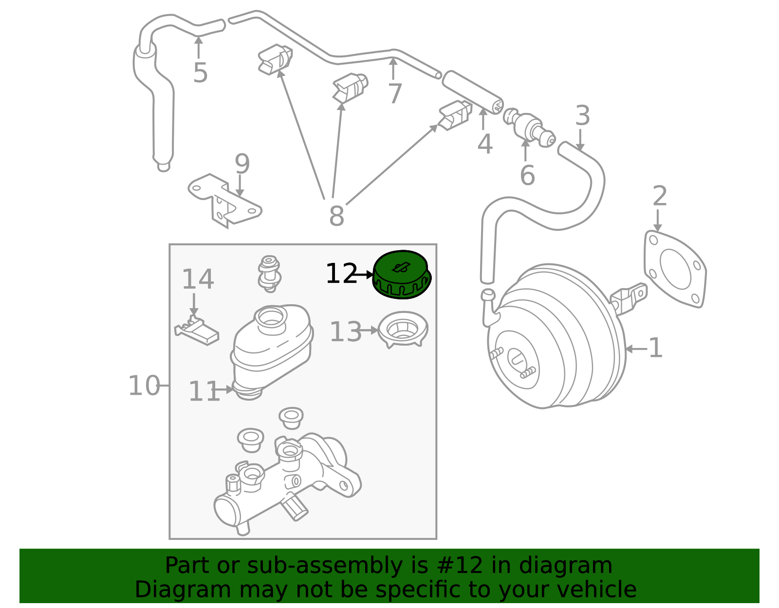 46020-64J01 - Reservoir Cap 1998-2004 Nissan | Official Nissan Parts Store