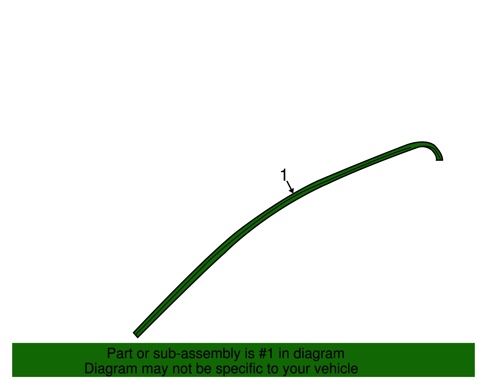 68289841AC - Roof Molding Left - 2017-2020 Mopar | Mopar Parts Canada