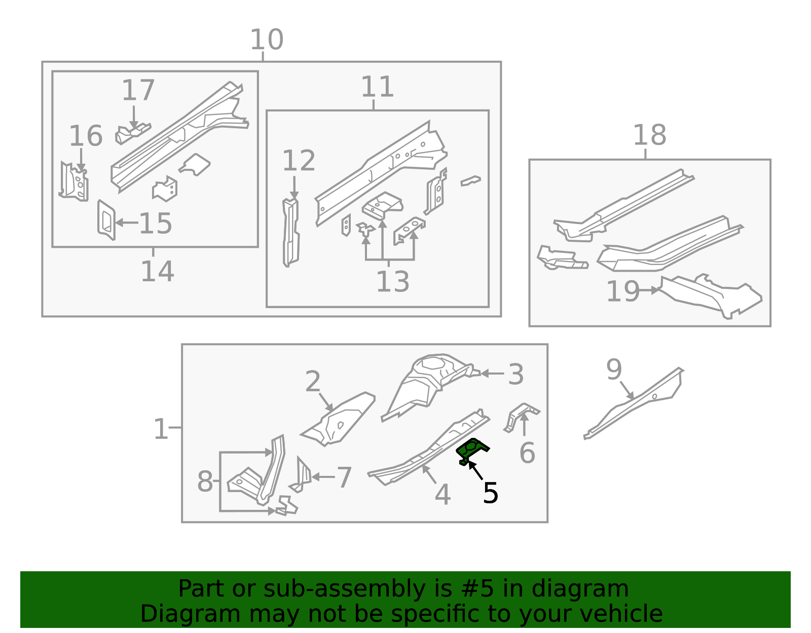 2017-2023 Subaru Impreza Upper Bracket 51234FL0109P | Subaru Parts Guys