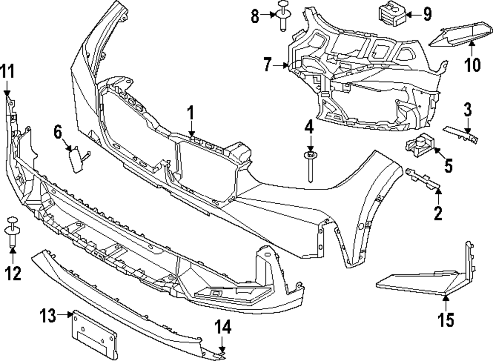 51-11-9-883-590 - 2023-2024 BMW X1 - Bumper Cover Guide | BMWPartsHub