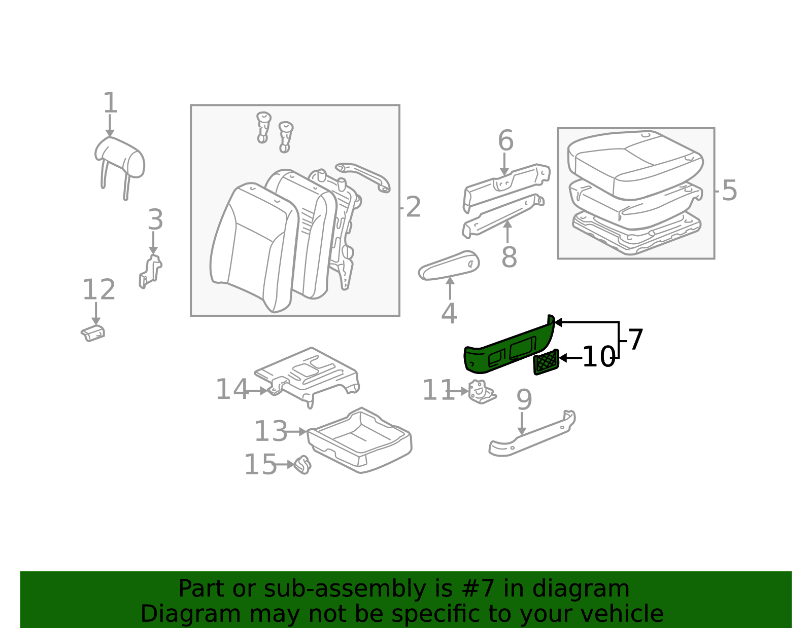 Genuine Toyota Cushion Shield part# 71861-AE010-B0 for 1998-2003 Toyota ...