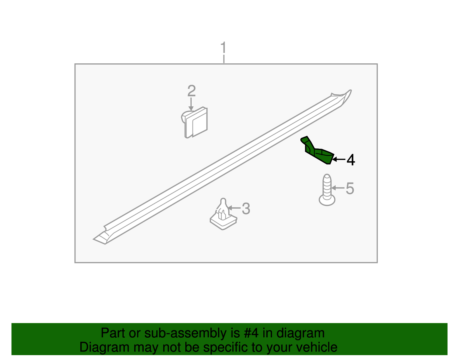 2011-2015 Kia Sorento Rocker Molding Guard 86864-2P000 | KIA Parts Zone