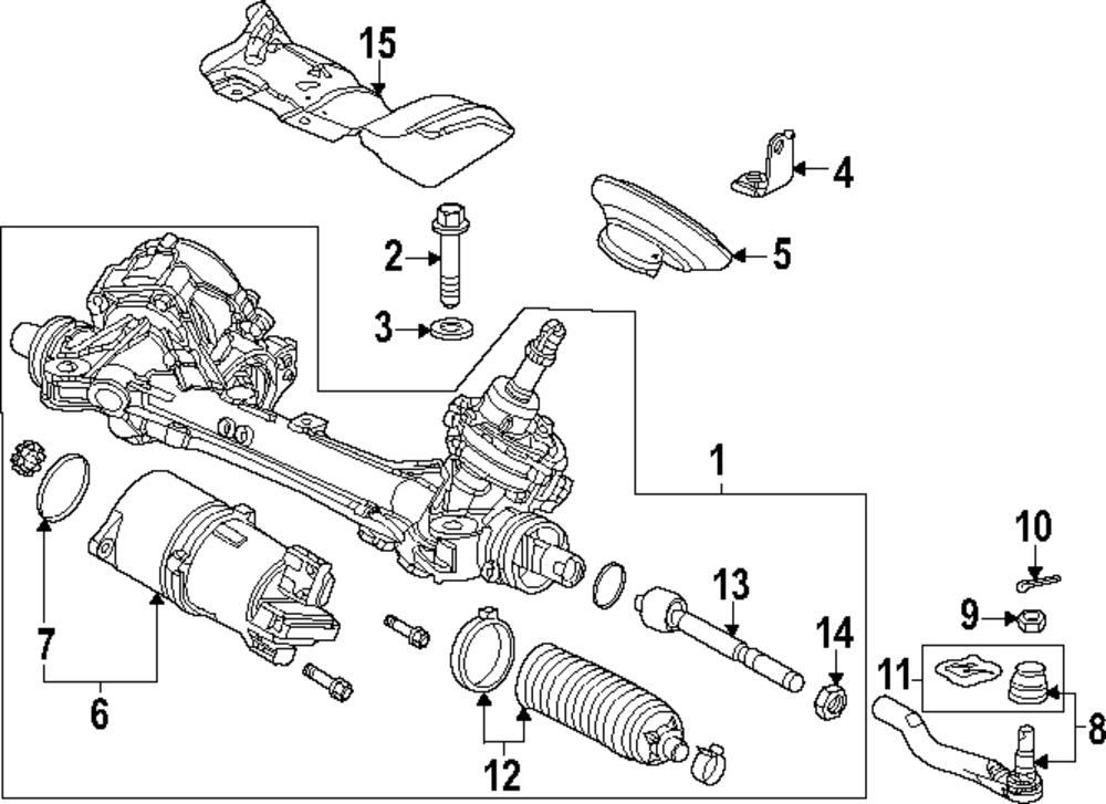 53620-T47-A14 - Rack Power Steering | Genuine Honda Parts