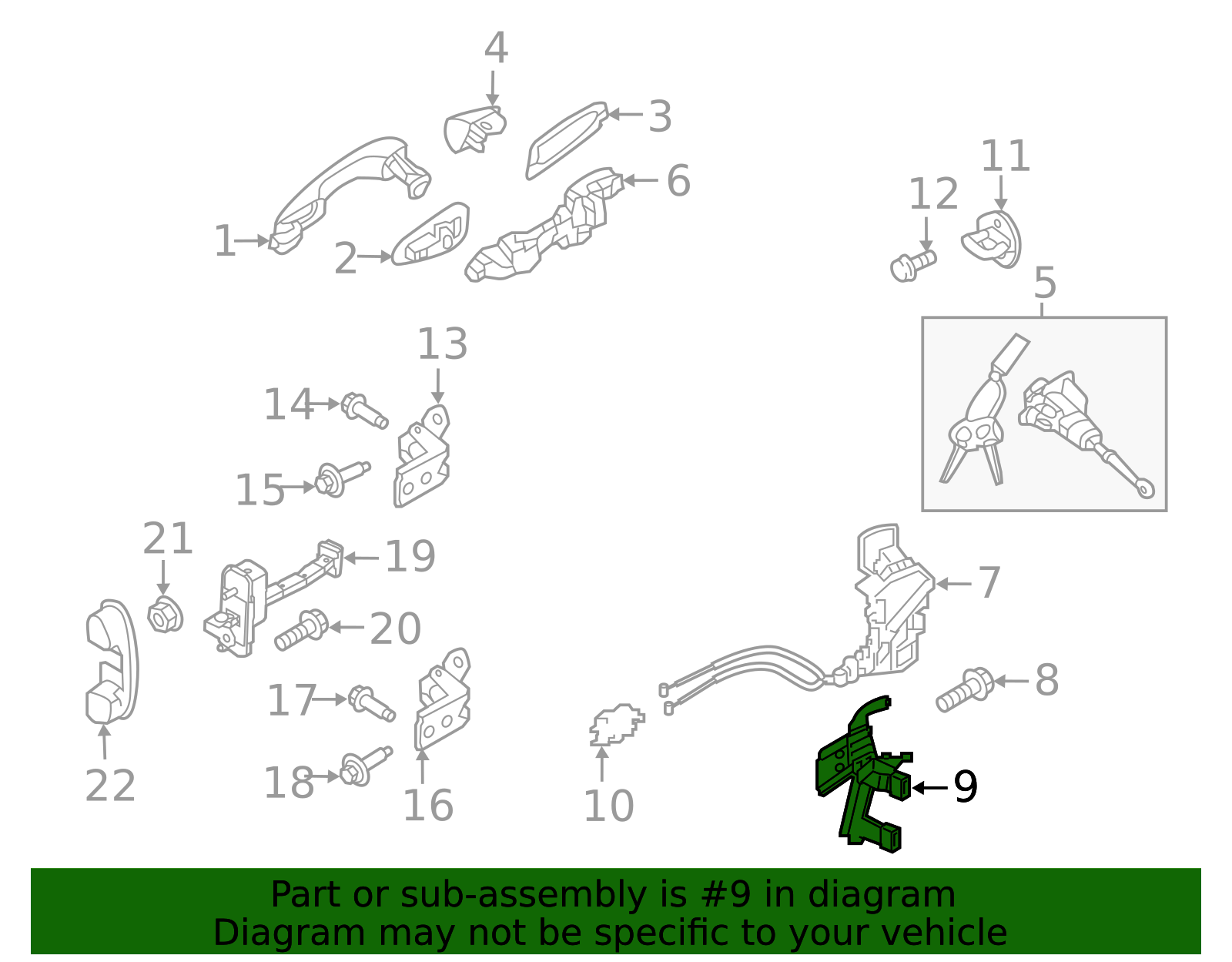 82482-S9000 - Door Latch Bracket 2020-2025 Kia Telluride | Kia.Parts Store