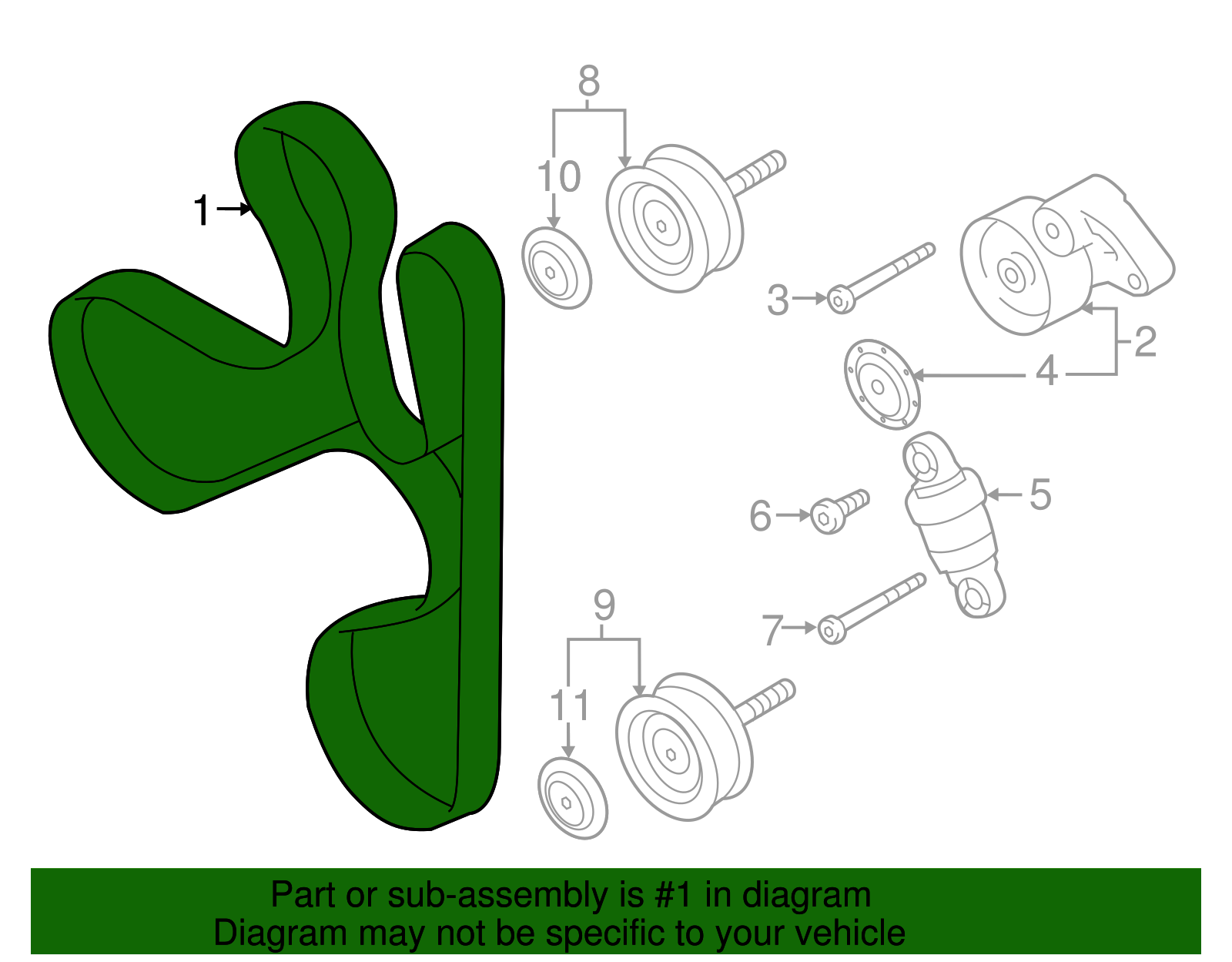 7PP-903-137-A - Serpentine Belt 2011-2018 Porsche | OEM Euro Parts