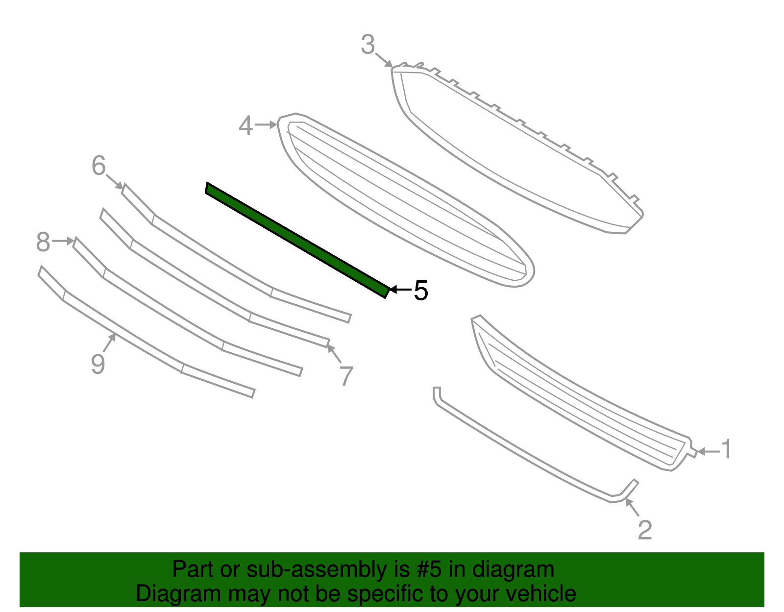 2013-2016 Ford Fusion 2013-2014 Ford Fusion Front Radiator Grille Upper ...