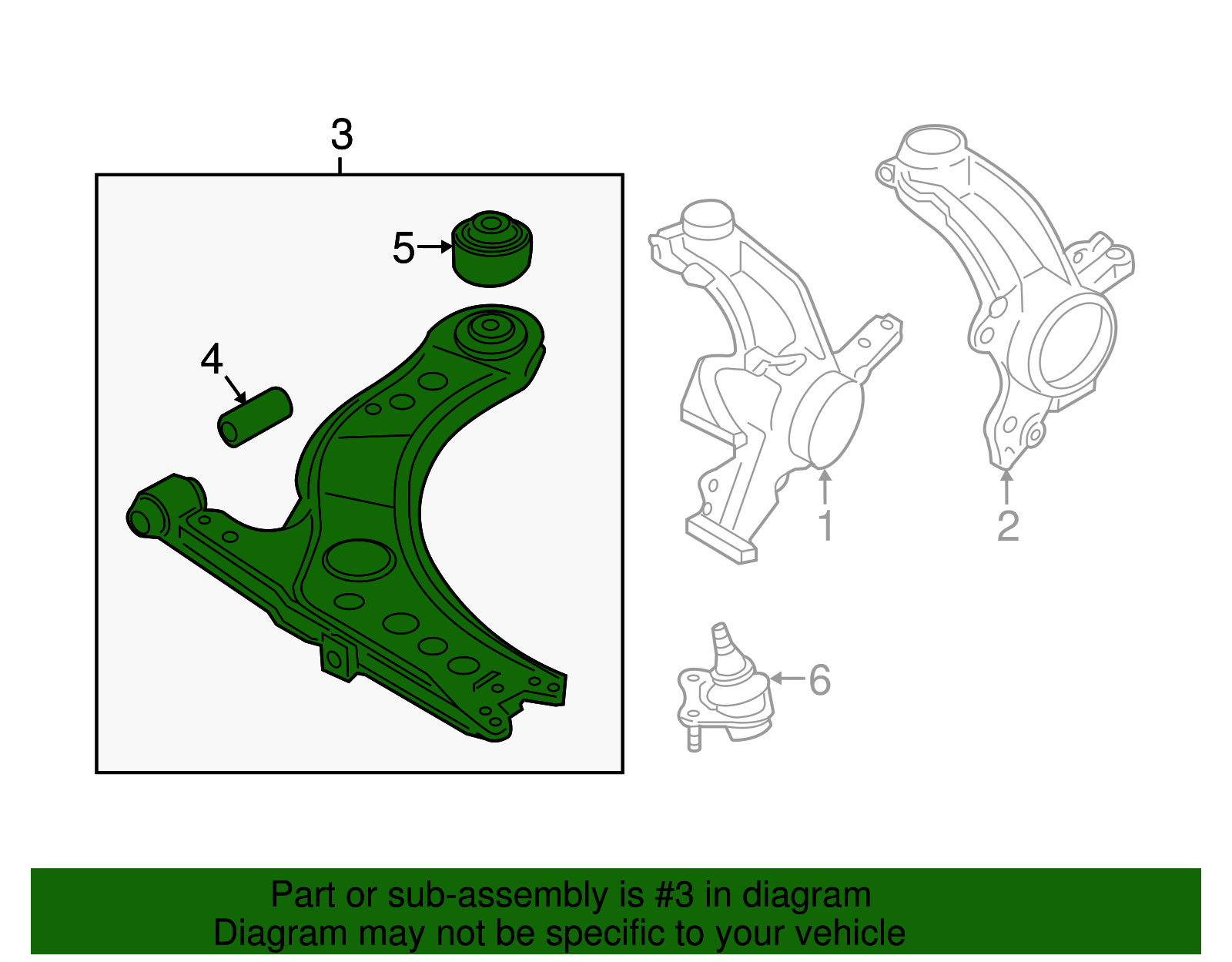 2011-2018 Volkswagen Jetta Lower Control Arm 5C0-407-152-D | VW Direct ...