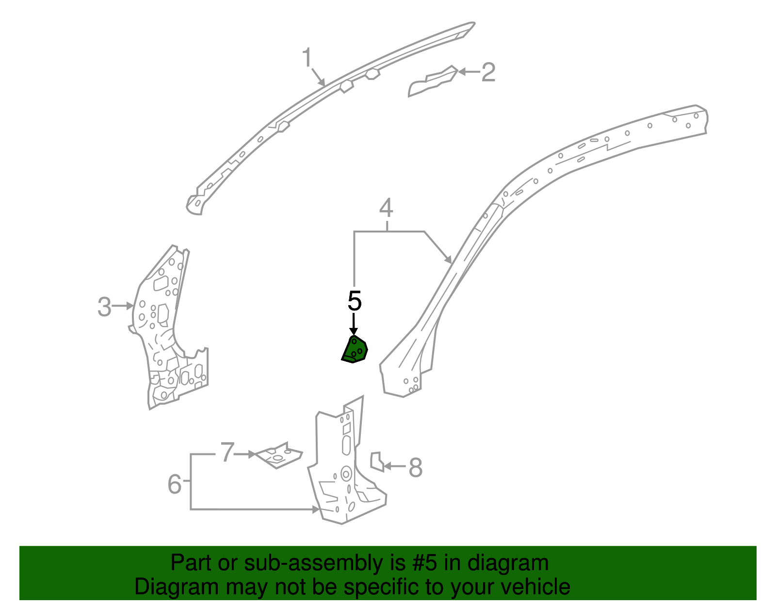 63524-TVA-A00ZZ - Windshield Pillar Reinforced Extension 2018-2022 ...