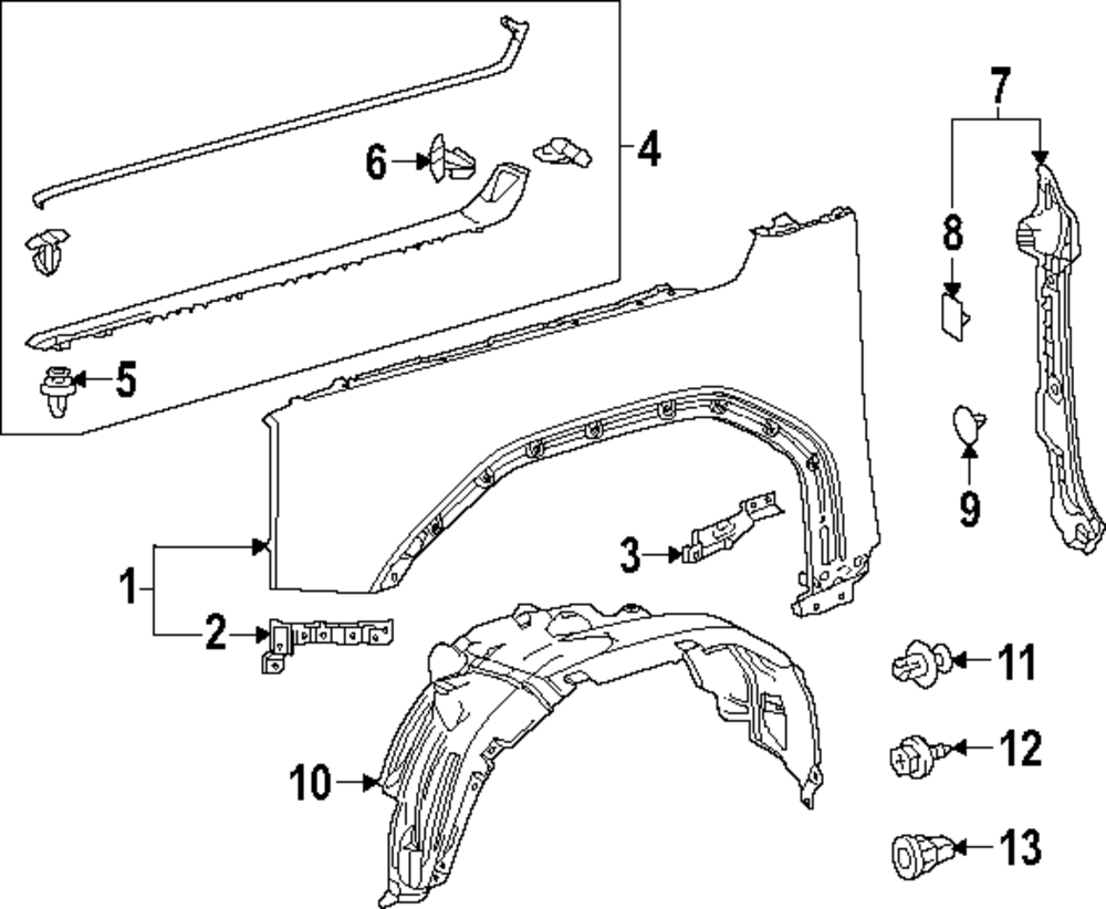 53801-60F20 - Fender 2024-2025 Toyota Land Cruiser | Longo Toyota Parts
