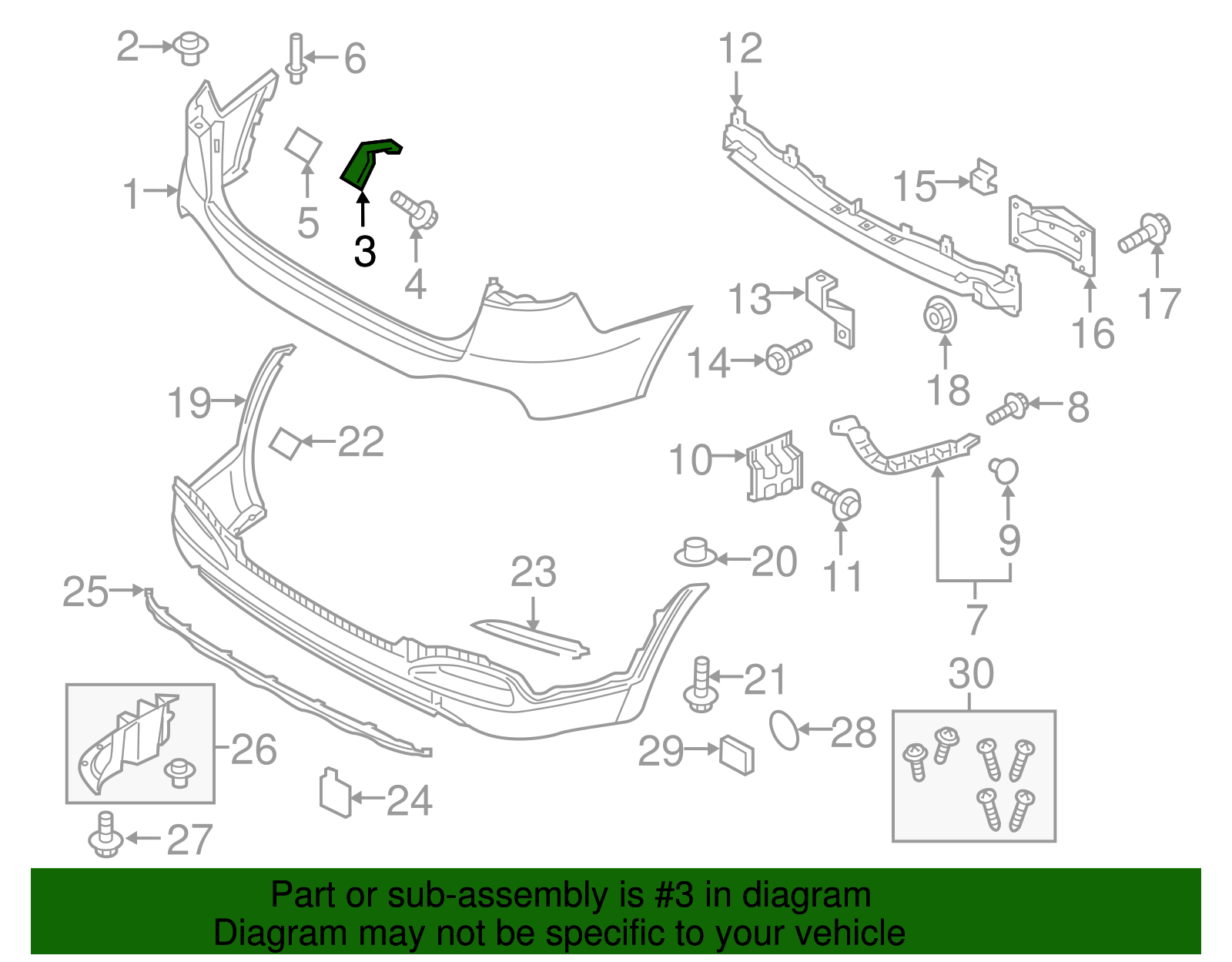 86678-C6000 - Bumper Cover Side Bracket 2016-2020 Kia Sorento | Kia ...