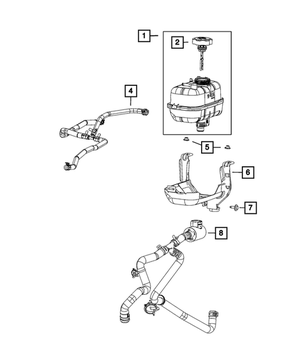 68280800AE - Coolant Bottle Outlet Hose The Official Mopar eStore