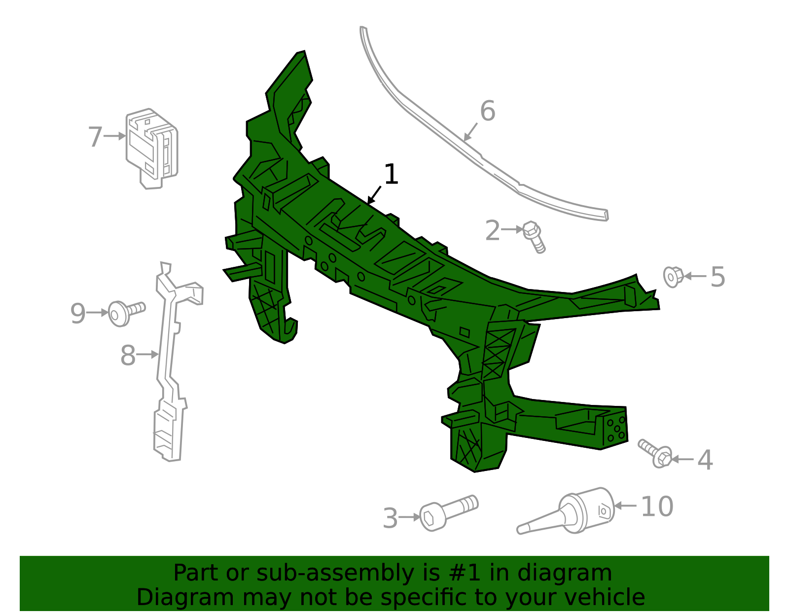 Genuine OEM Radiator Support | 9078806900 | Fits Select 2019-2022 ...
