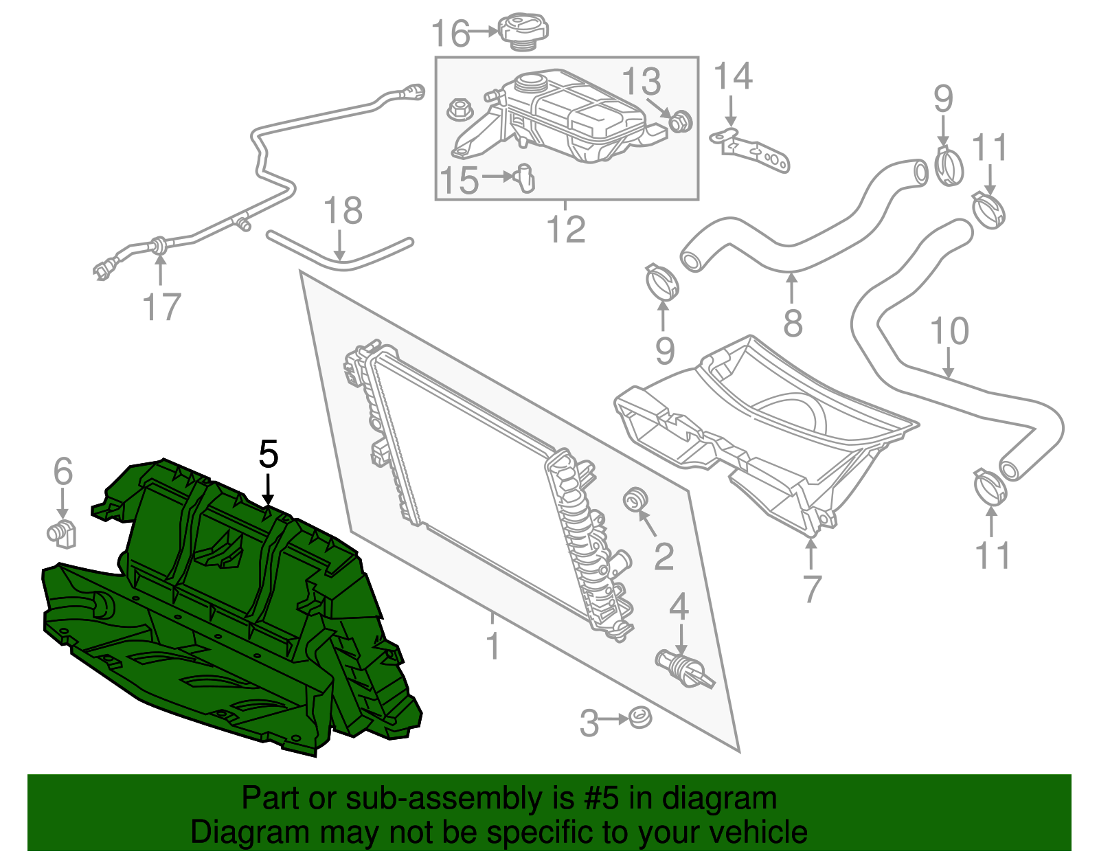 2014-2019 Chevrolet Corvette Radiator Air Baffle 23251254 | Shop Matick ...