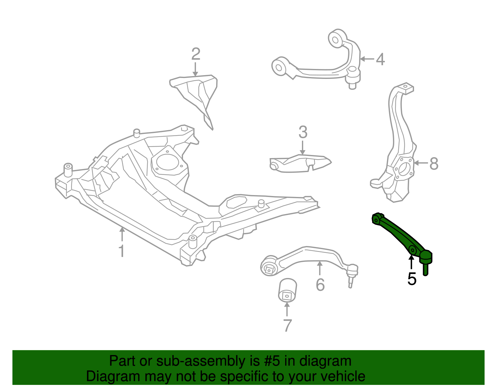 31126850781 - 2013-2017 BMW Lower Control Arm (31-12-6-850-781) | BMW ...
