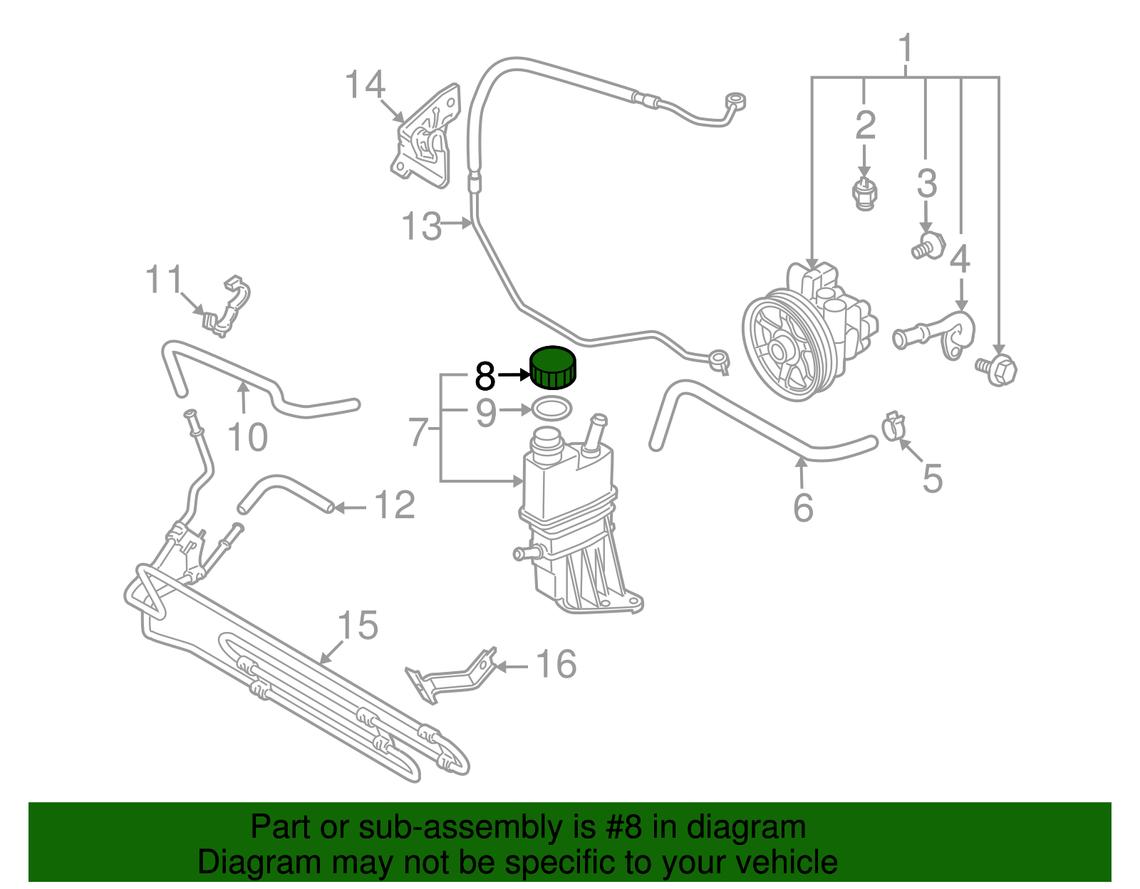 2006-2015 Mazda Power Steering Reservoir Cap GJ6A-32-691 | OEM Parts Online