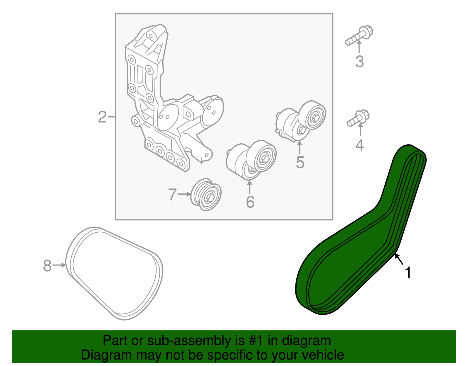 2011-2016 Kia Optima Serpentine Belt 25212-2G652 | KIA Parts Zone