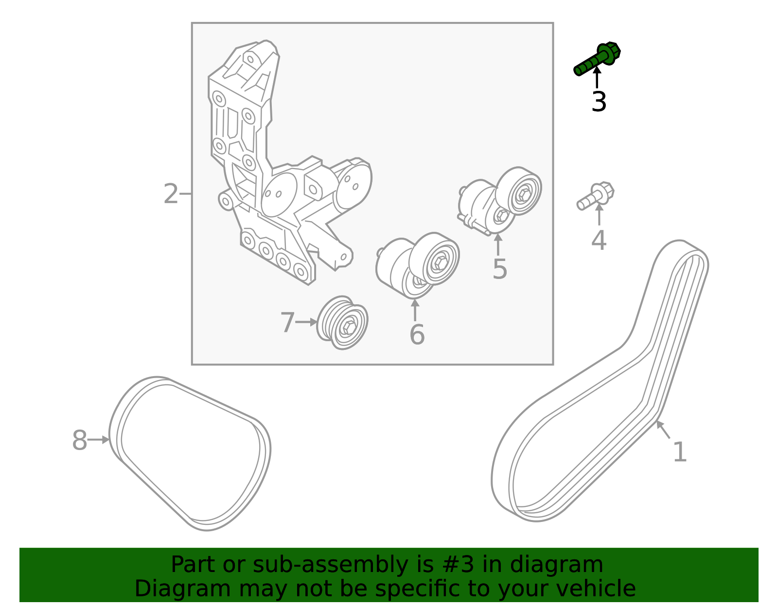 2010-2026 Kia | Belt Tensioner Bolt | 25291-25000 | Kia Auto Parts