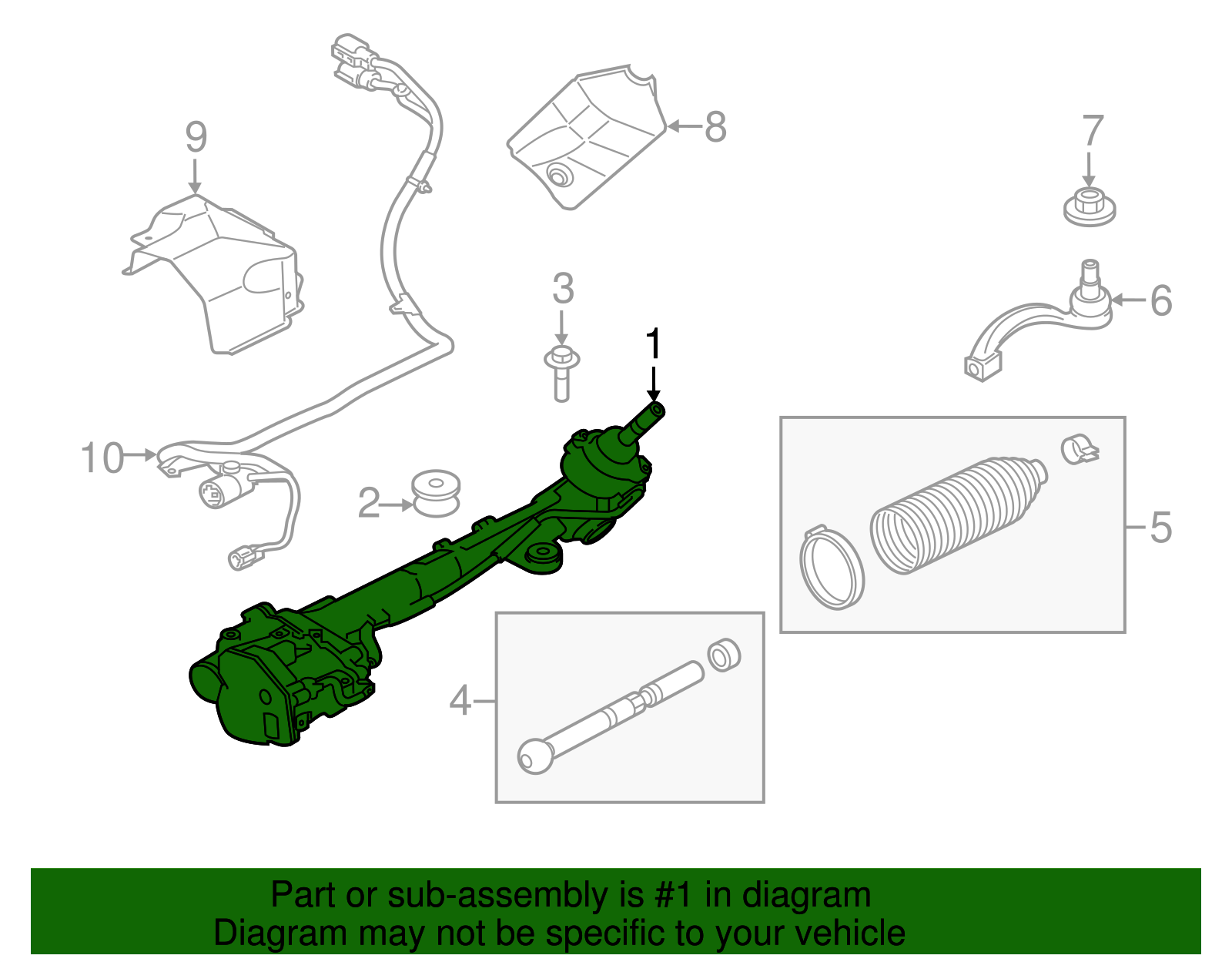 2016-2022 Jaguar XF Rack And Pinion Assembly T2H37027 | JaguarParts.com