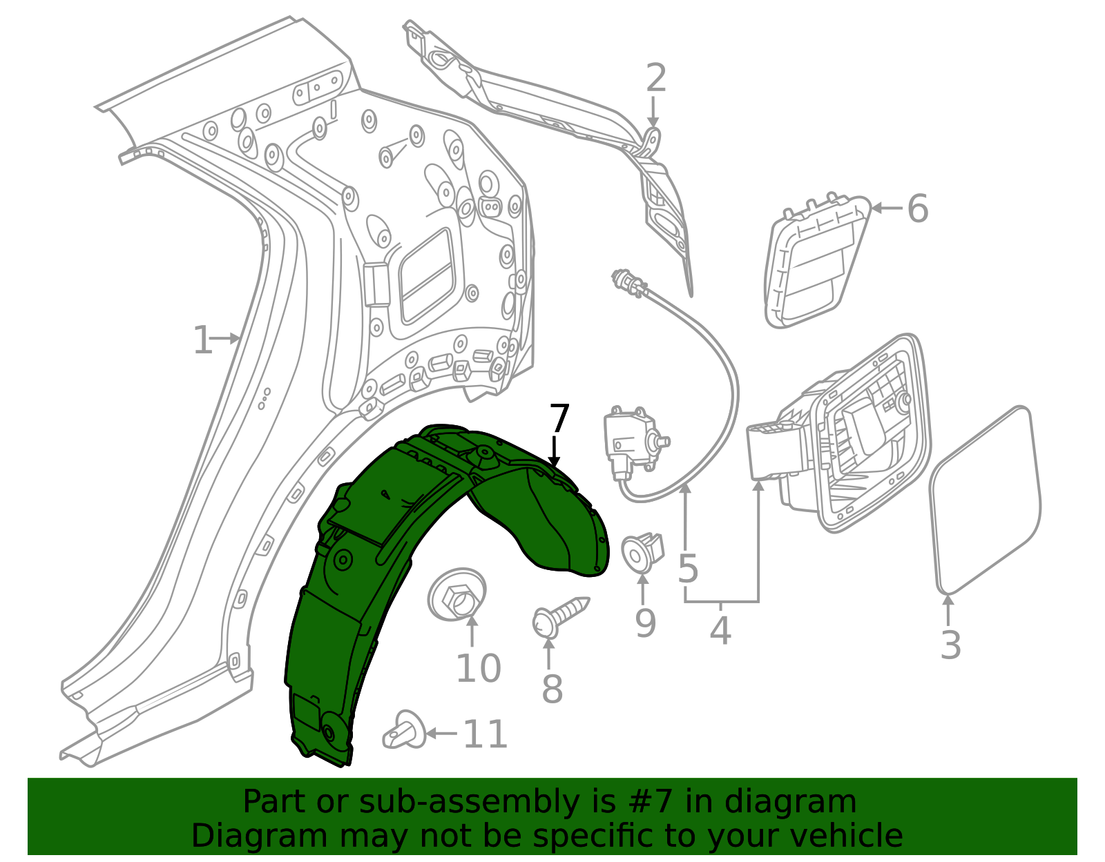 86822-AT000 - Wheelhouse Liner 2023-2025 Kia | Kia.Parts Store