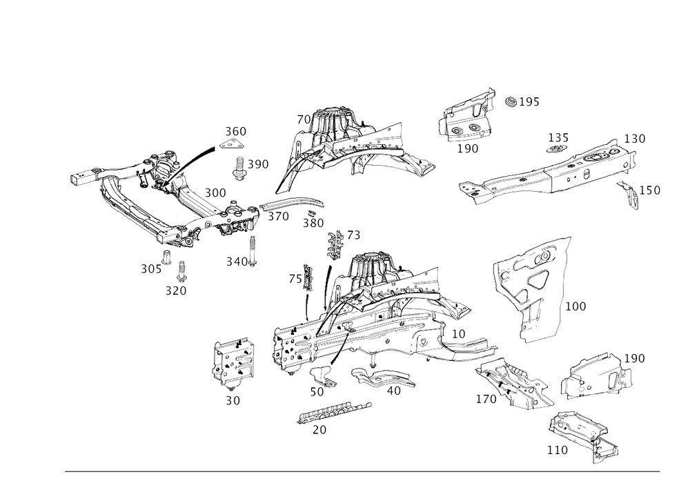 1995-2026 Mercedes-Benz Longitudinal Member 213-620-87-00 | MB OEM Parts