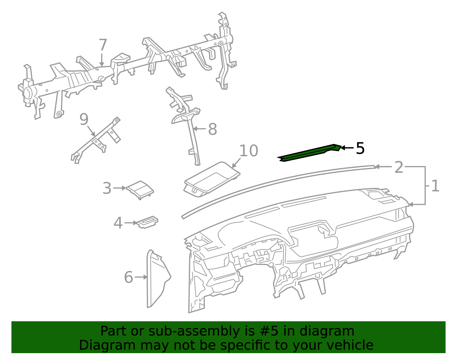 2019-2025 Toyota Defogger Grille 55982-0R010-C0 | OEM Parts Online