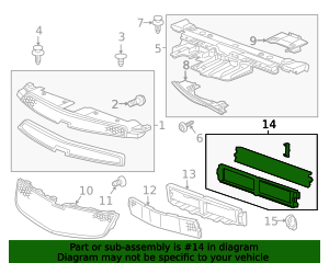 2011-2014 Chevrolet Cruze Front Bumper Shutter 95439803 GM ...